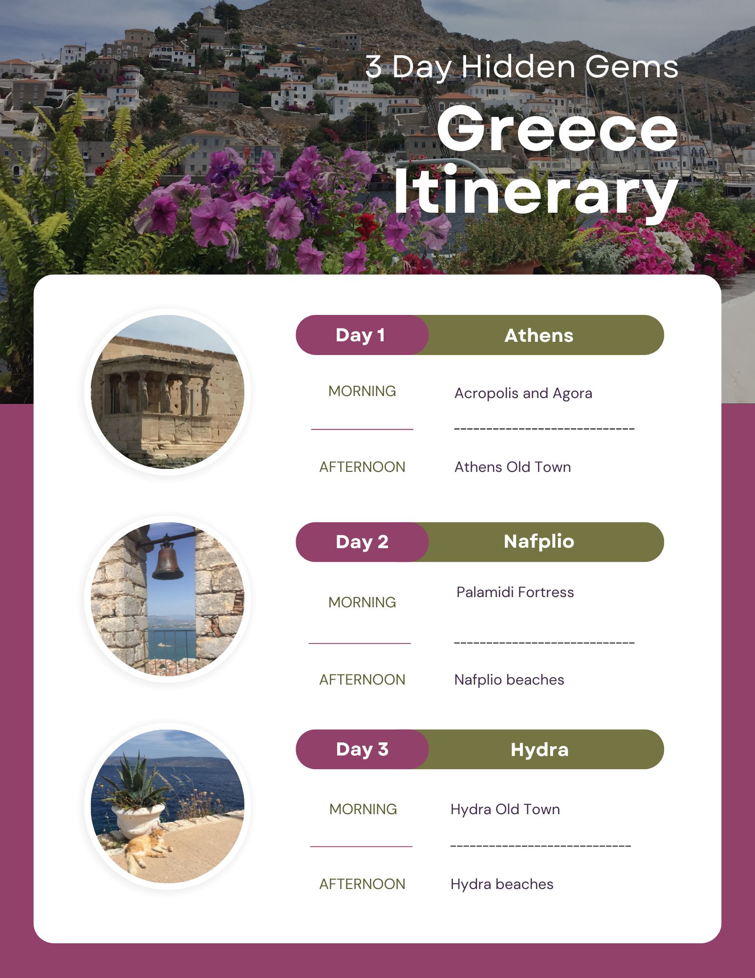 Ultimate 3 Days in Greece Itinerary: Athens, Nafplio, and Hydra - A ...